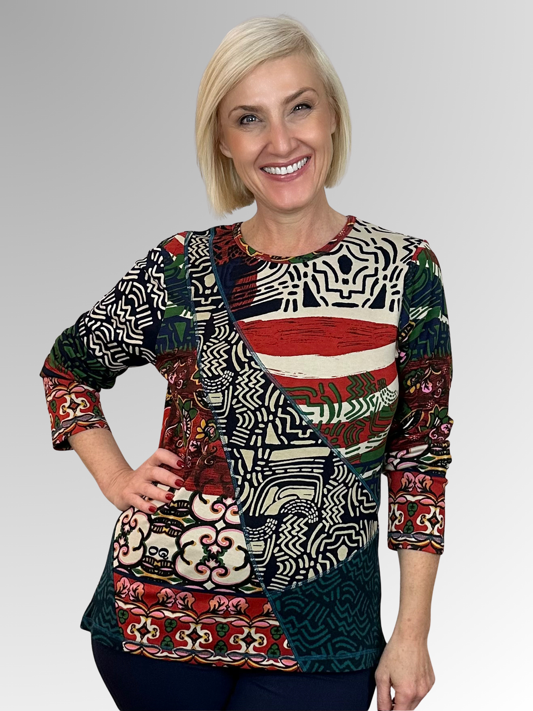 Orientique | Zapotec Patch Top | Fays Australia